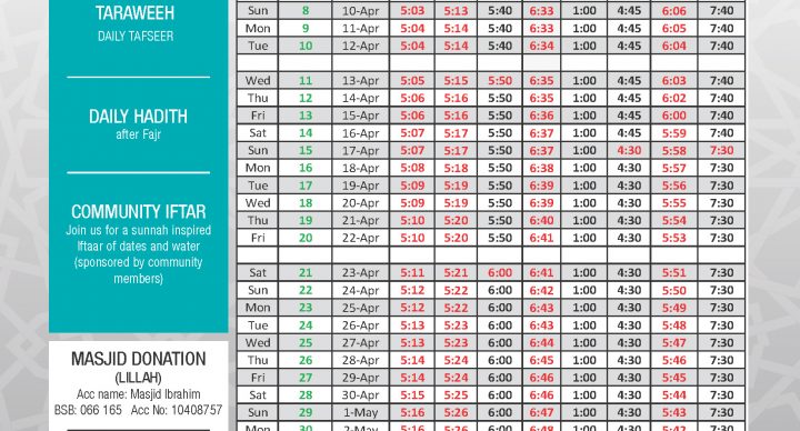 Ramadan Program 2021 - Masjid Ibrahim